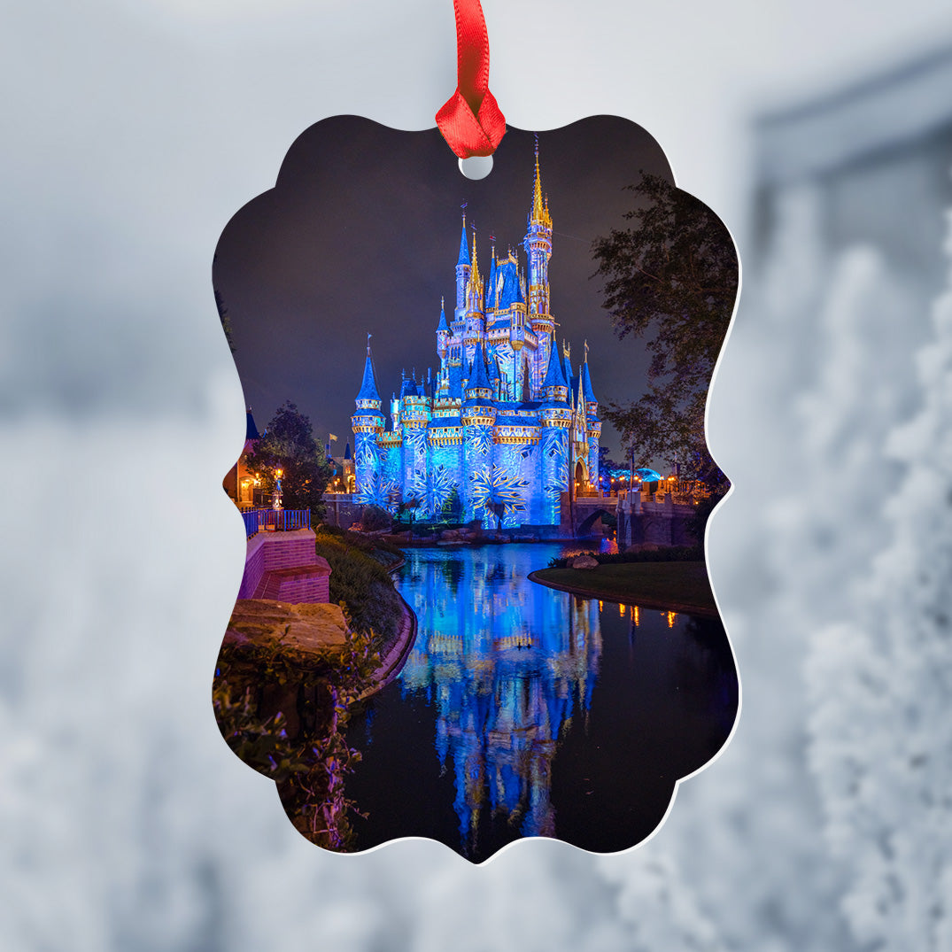 Disney World Castle Metal Christmas Ornament - Dustin McGrew Photography