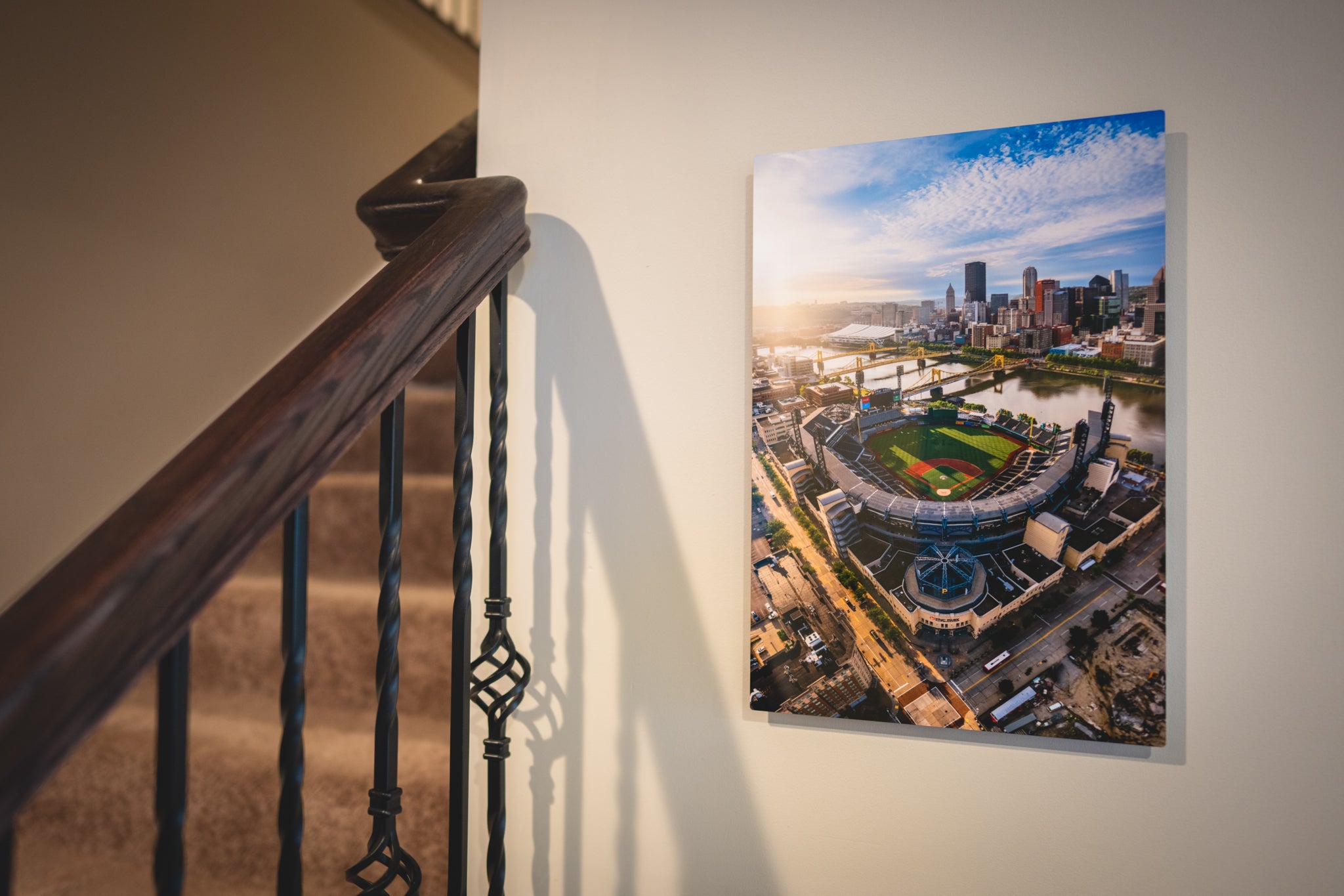 Pittsburgh Bridges Wall Art - Pittsburgh Skyline and Sister Bridges ...